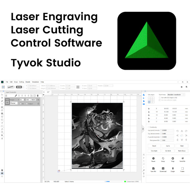 TyvokStudio — Laser Engraving & Cutting Software For CO₂ and Diode